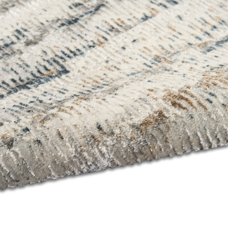 Calvin Klein CK073 Compass Ivory Multicolor Modern Indoor Rug | Wayfair